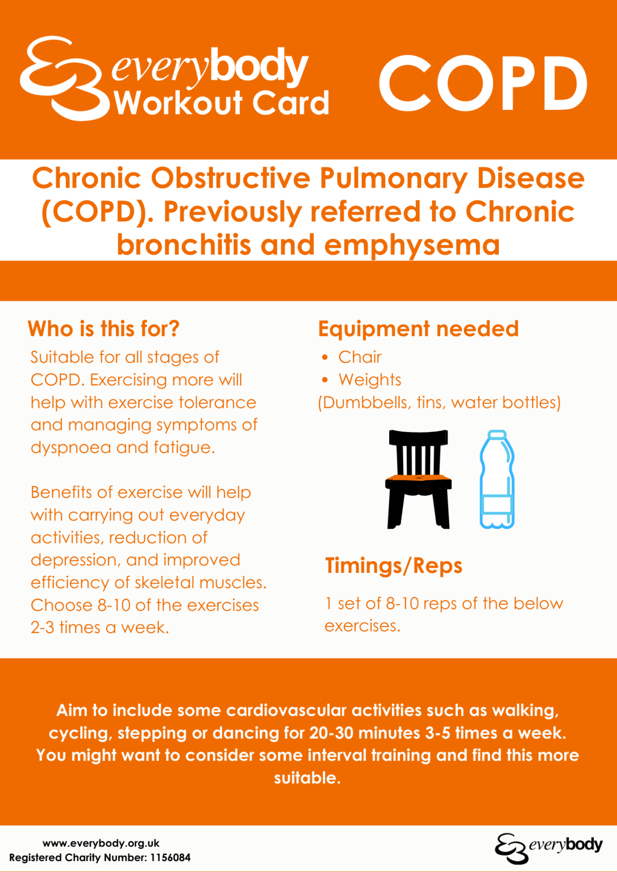 COPD Workout Card • Everybody Health and Leisure